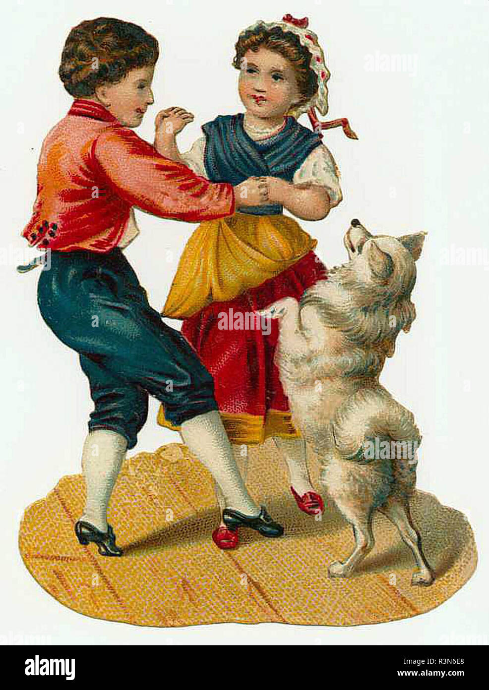 vintage classic Victorian image featuring children Stock Photo - Alamy