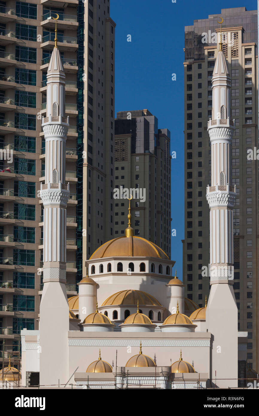 UAE, Dubai Marina, marina mosque Stock Photo - Alamy
