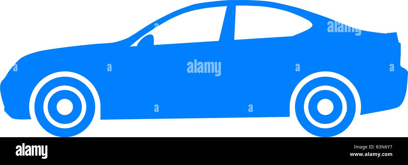 Car symbol icon - blue, 2d, isolated - vector illustration Stock Vector ...