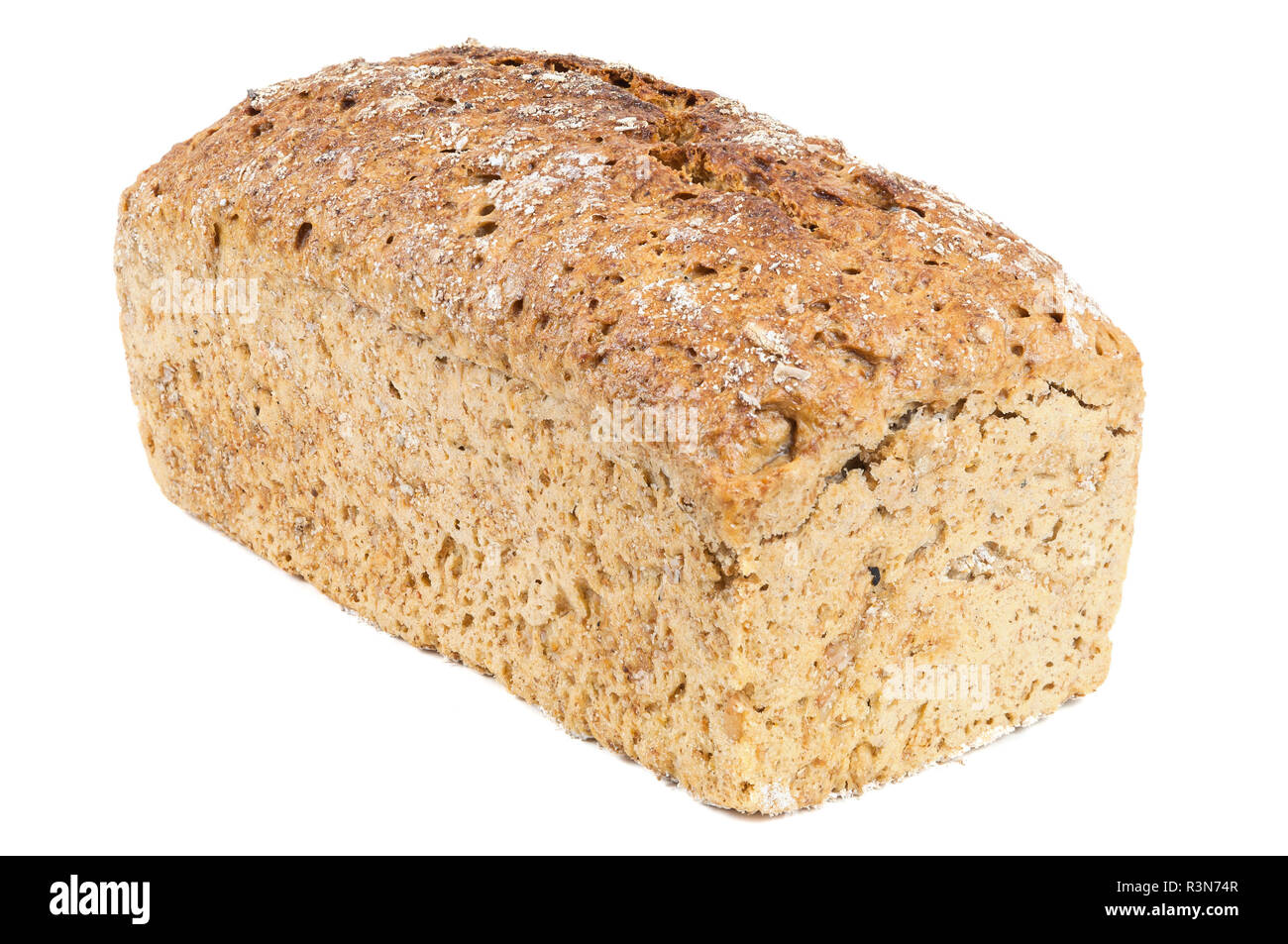 wholemeal bread on white background Stock Photo - Alamy