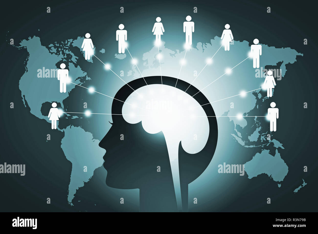 Brain connection map hi-res stock photography and images - Alamy