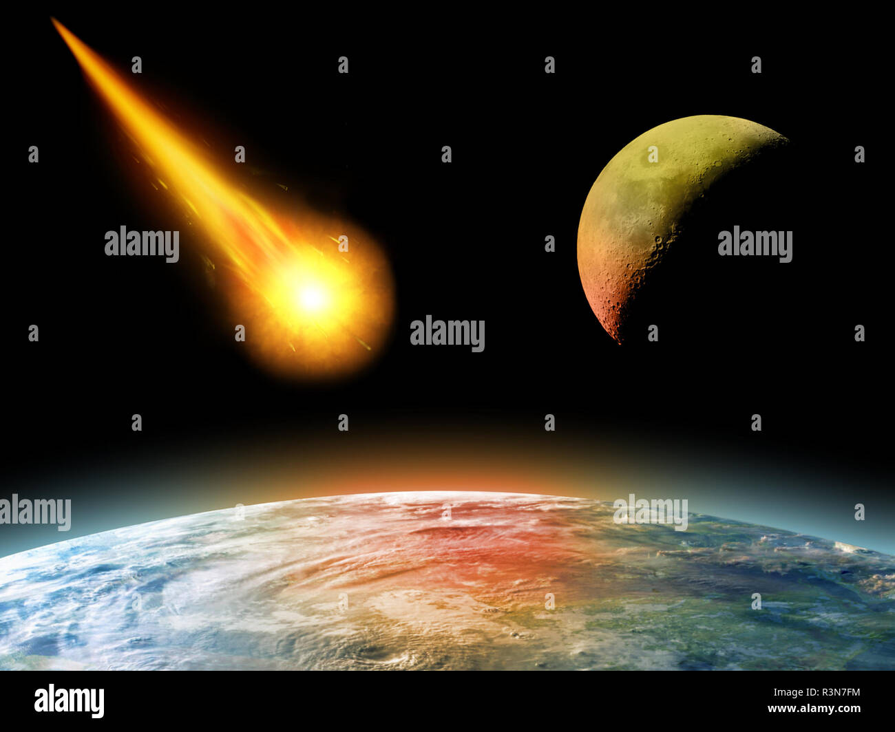 Collision comet earth hi-res stock photography and images - Alamy