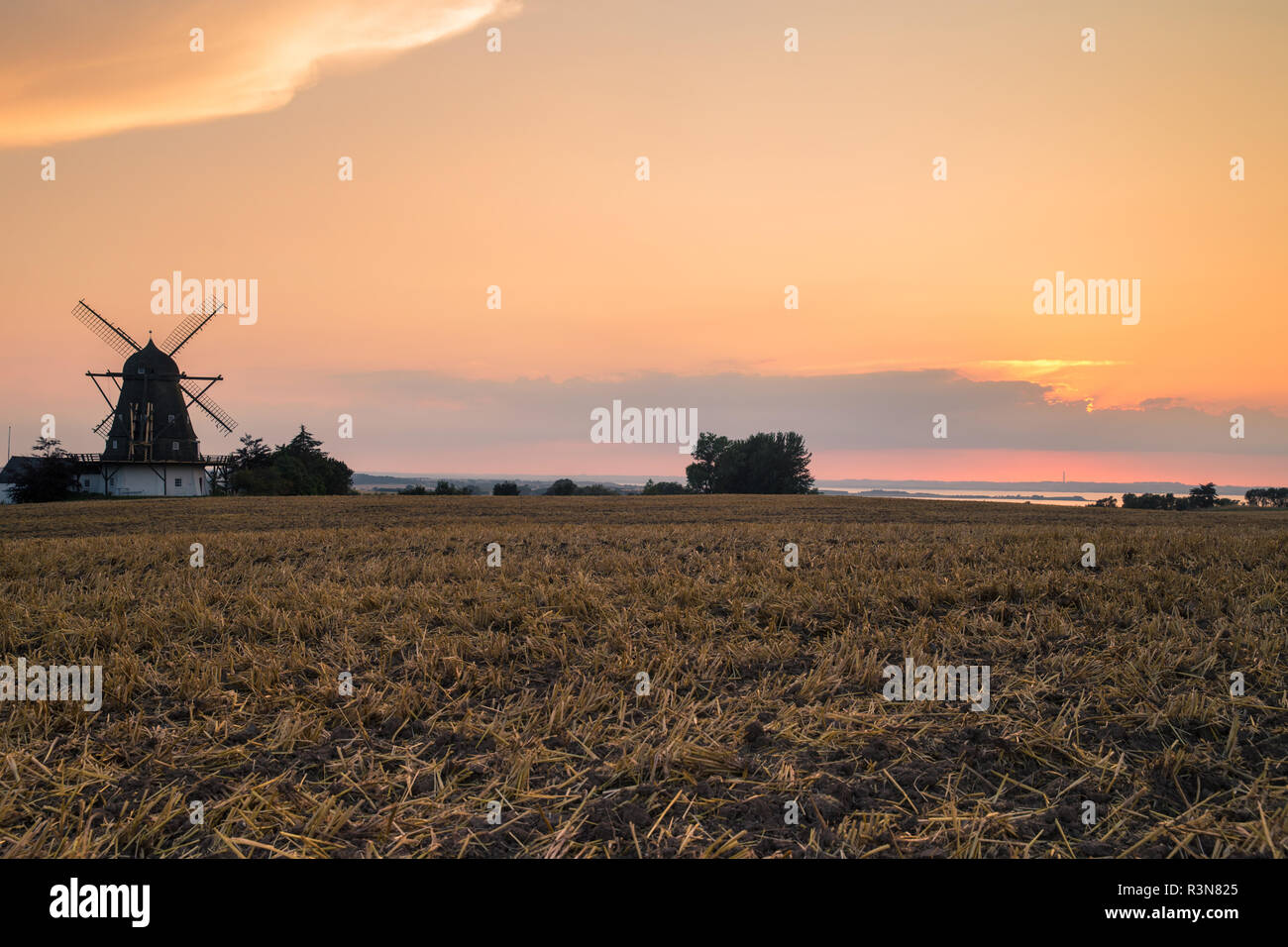 dutch mill in denmark Stock Photo - Alamy
