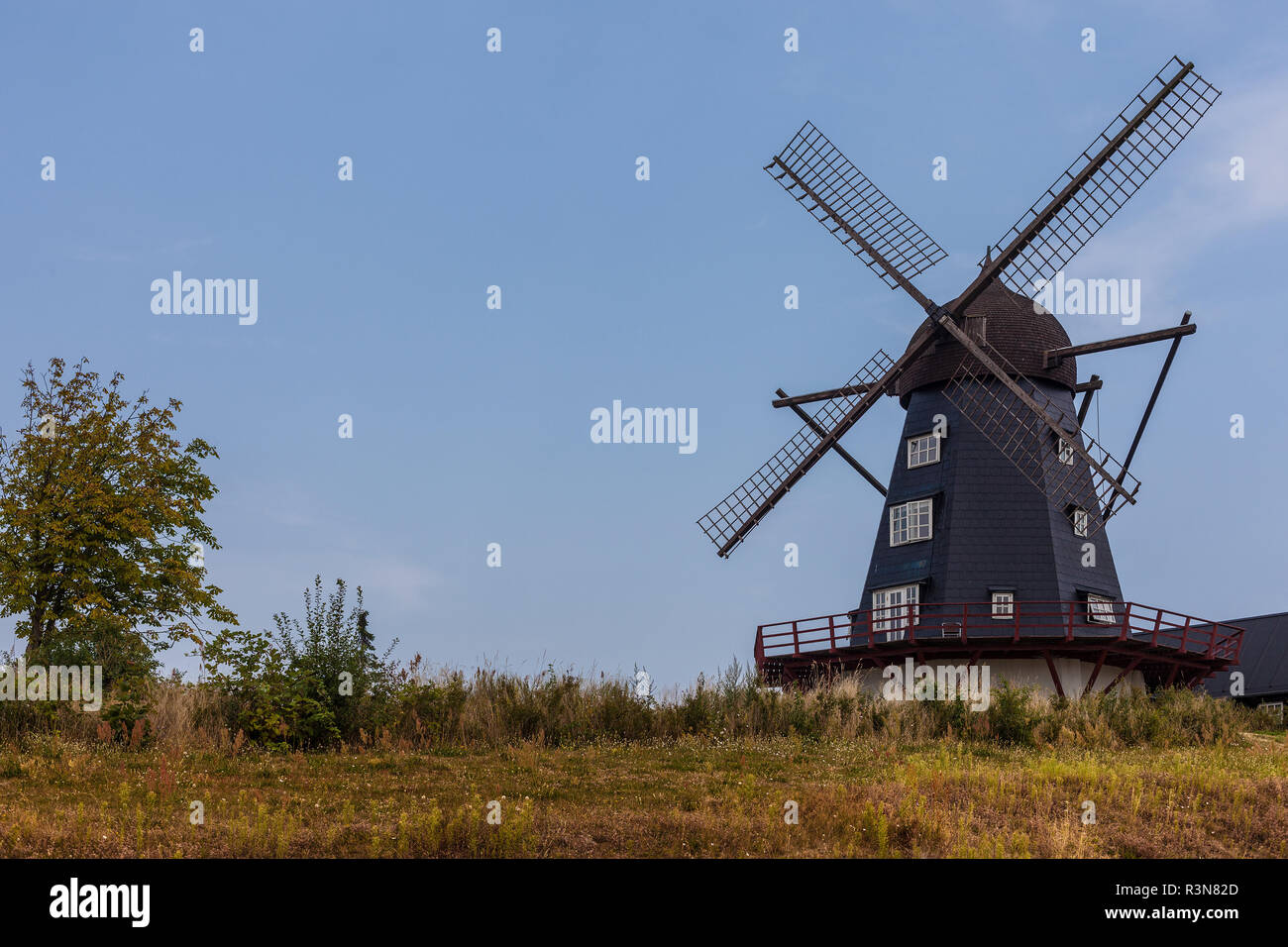 dutch mill in denmark Stock Photo - Alamy