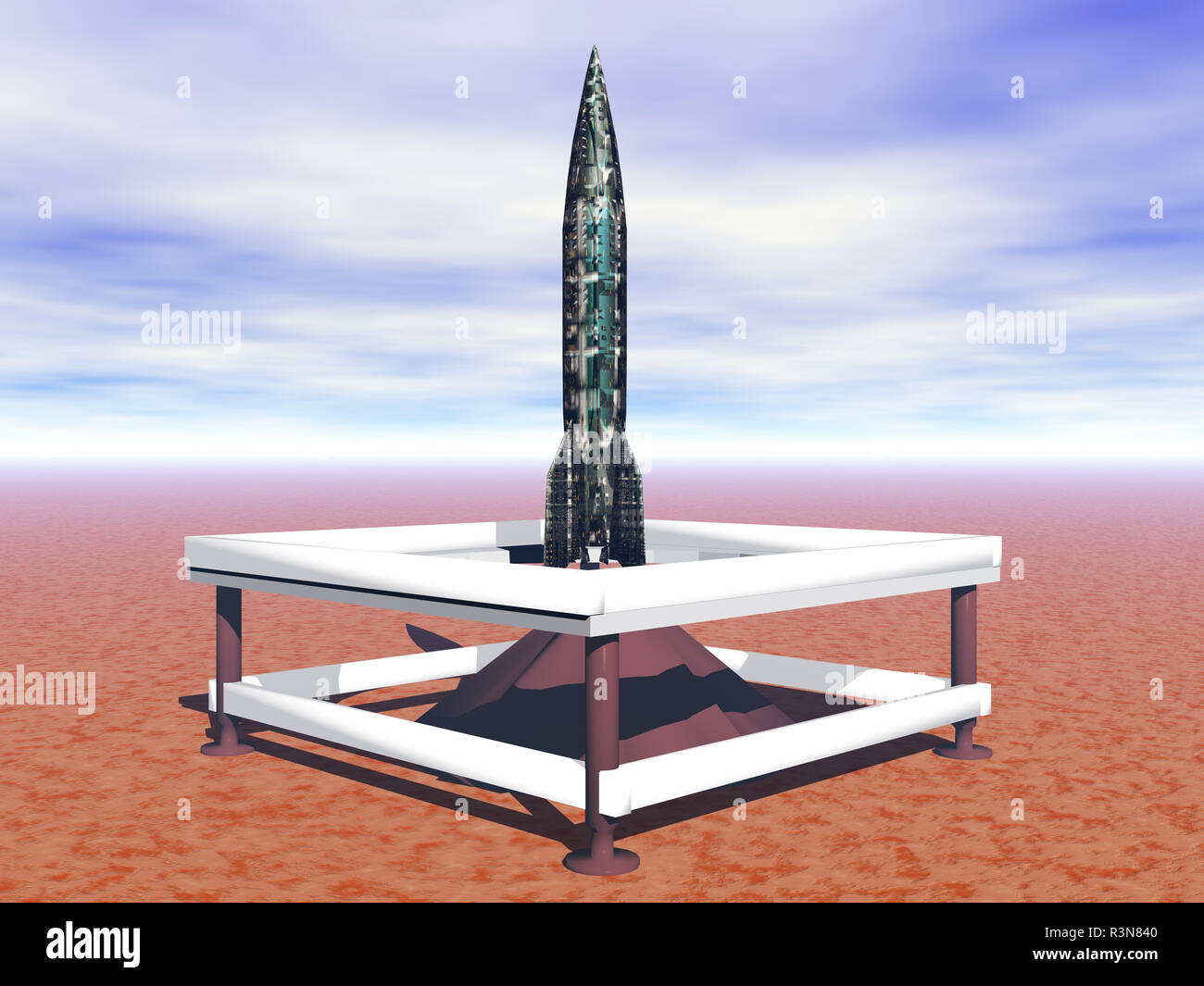 v2 rocket on start ramp Stock Photo - Alamy
