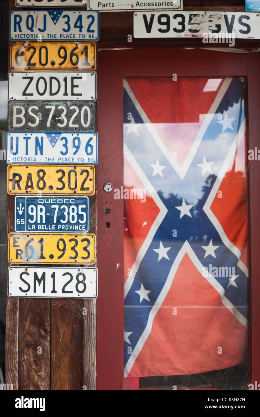 New Zealand, South Island, West Coast, Ross, USA license plates and US ...