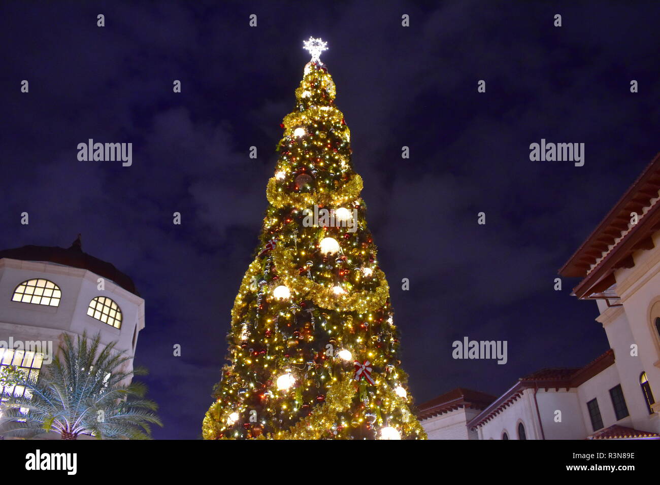 Orlando, Florida. November 10, 2018 Top view of illuminated and ...