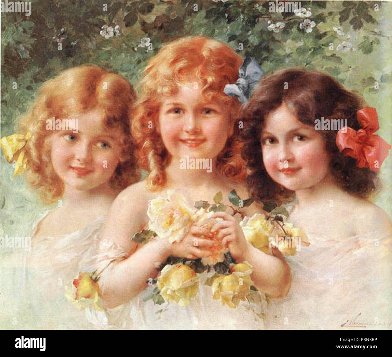 vintage classic Victorian image featuring children Stock Photo - Alamy