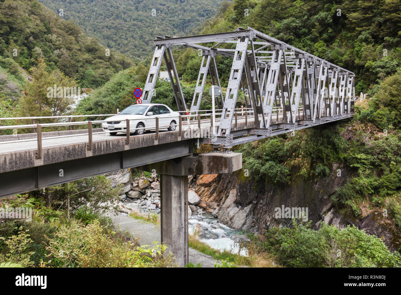 New Zealand, South Island, West Coast, Haast-area, Gates of Haast Gorge ...