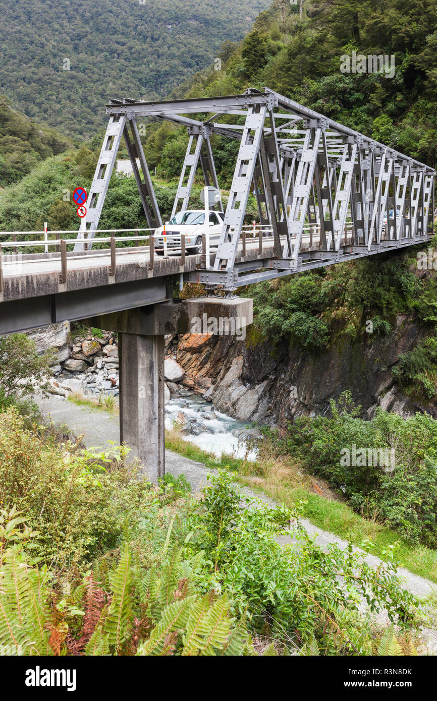 New Zealand, South Island, West Coast, Haast-area, Gates of Haast Gorge ...