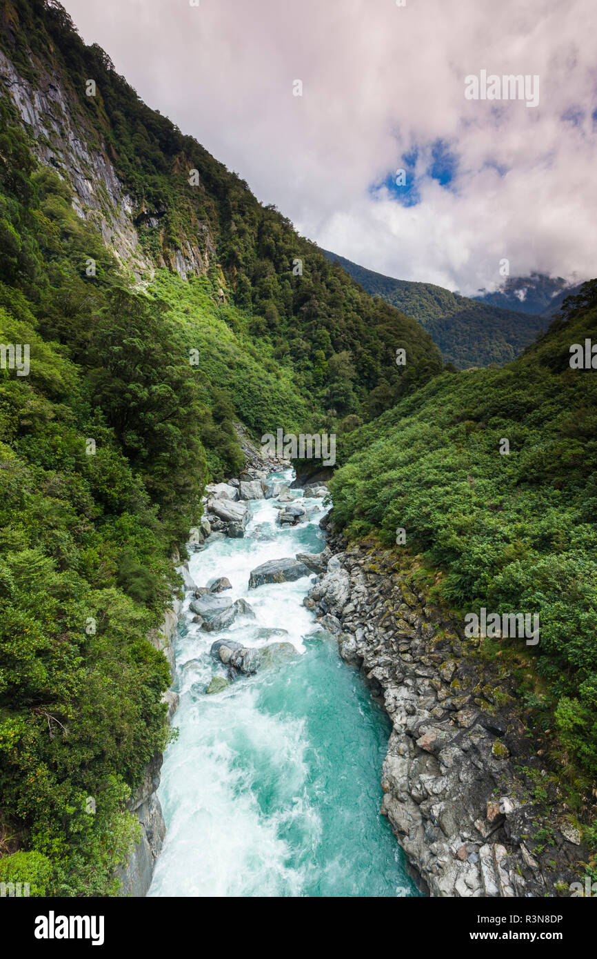 New Zealand, South Island, West Coast, Haast-area, Gates of Haast Gorge ...