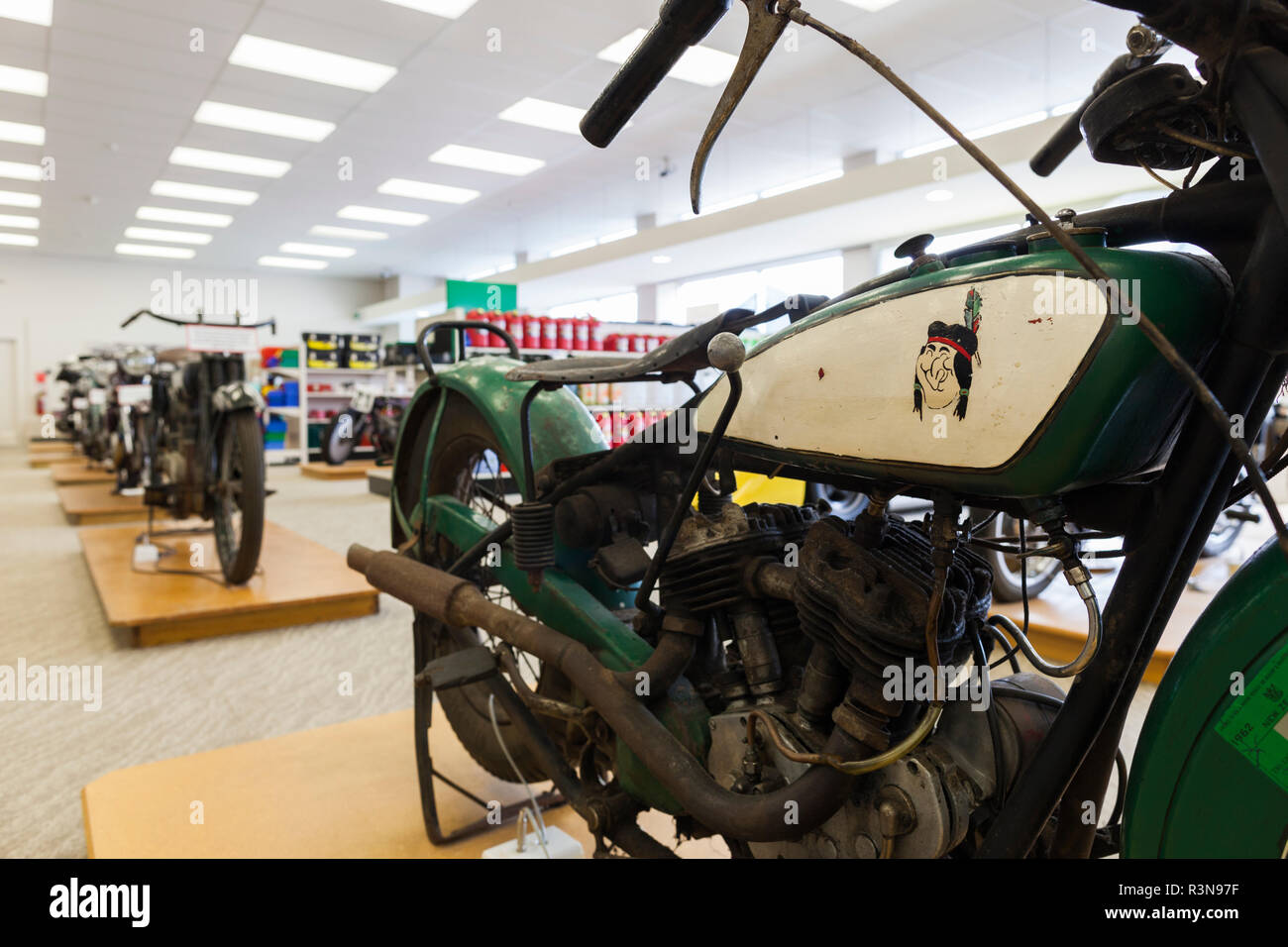 Antique motorcycle display hi-res stock photography and images - Alamy