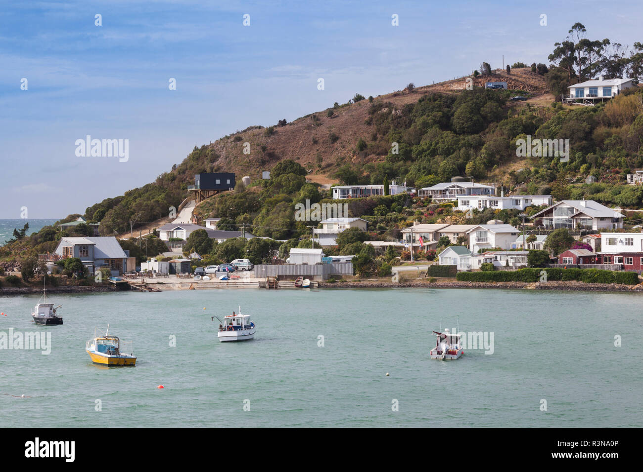 New Zealand, South Island, Otago, Moeraki, village view Stock Photo - Alamy