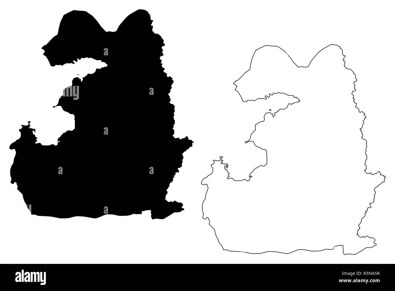 Van (Provinces of the Republic of Turkey) map vector illustration ...