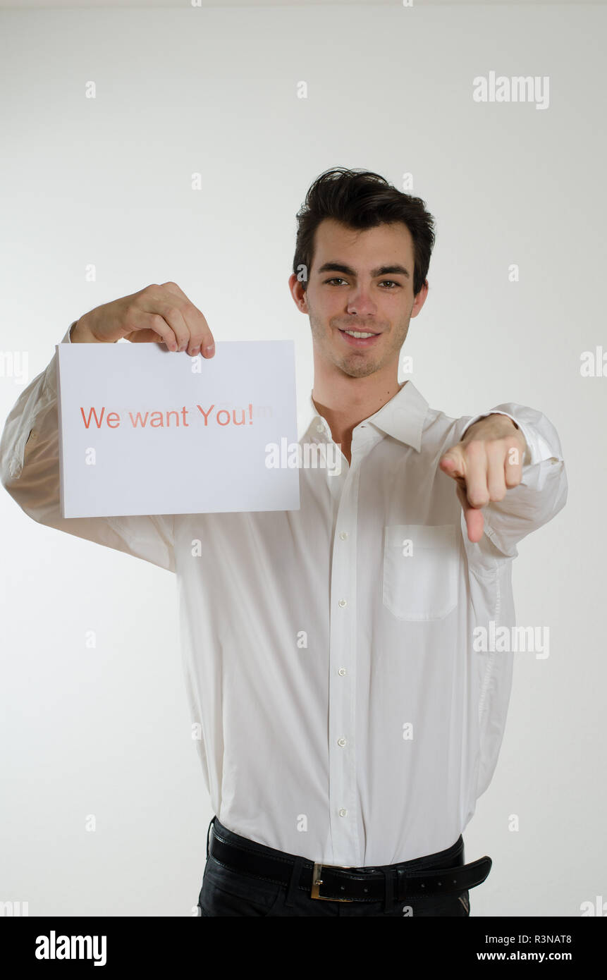 man looking for staff Stock Photo - Alamy