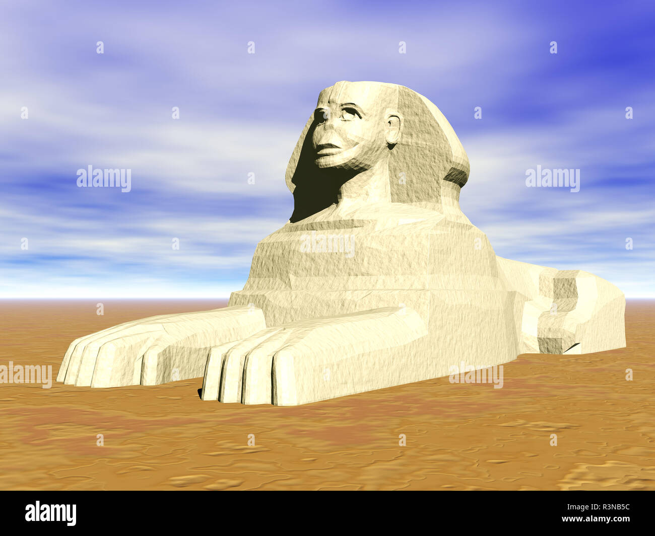 egyptian sphinx in the desert Stock Photo - Alamy