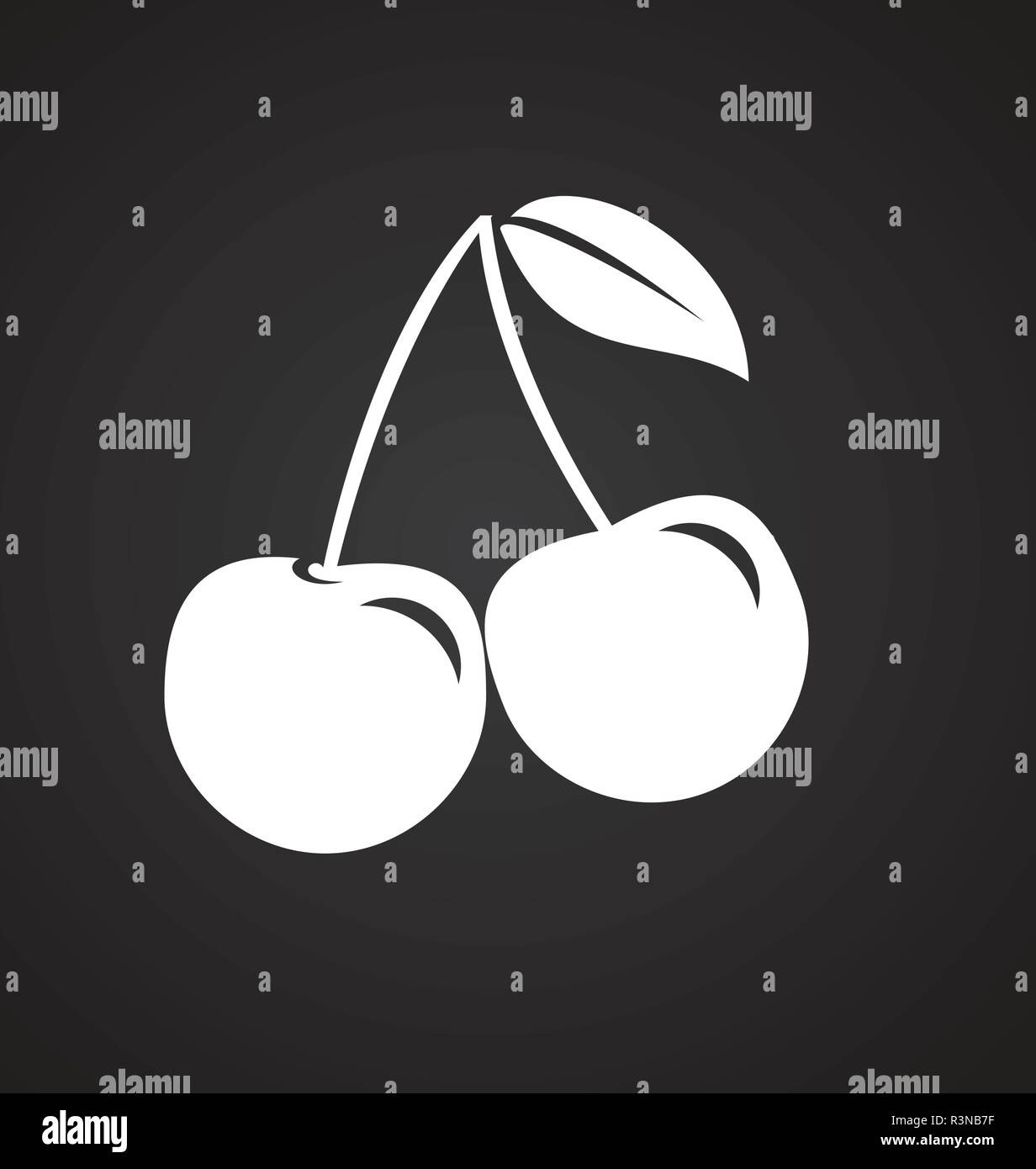 Closeup black red cherry Stock Vector Images - Alamy