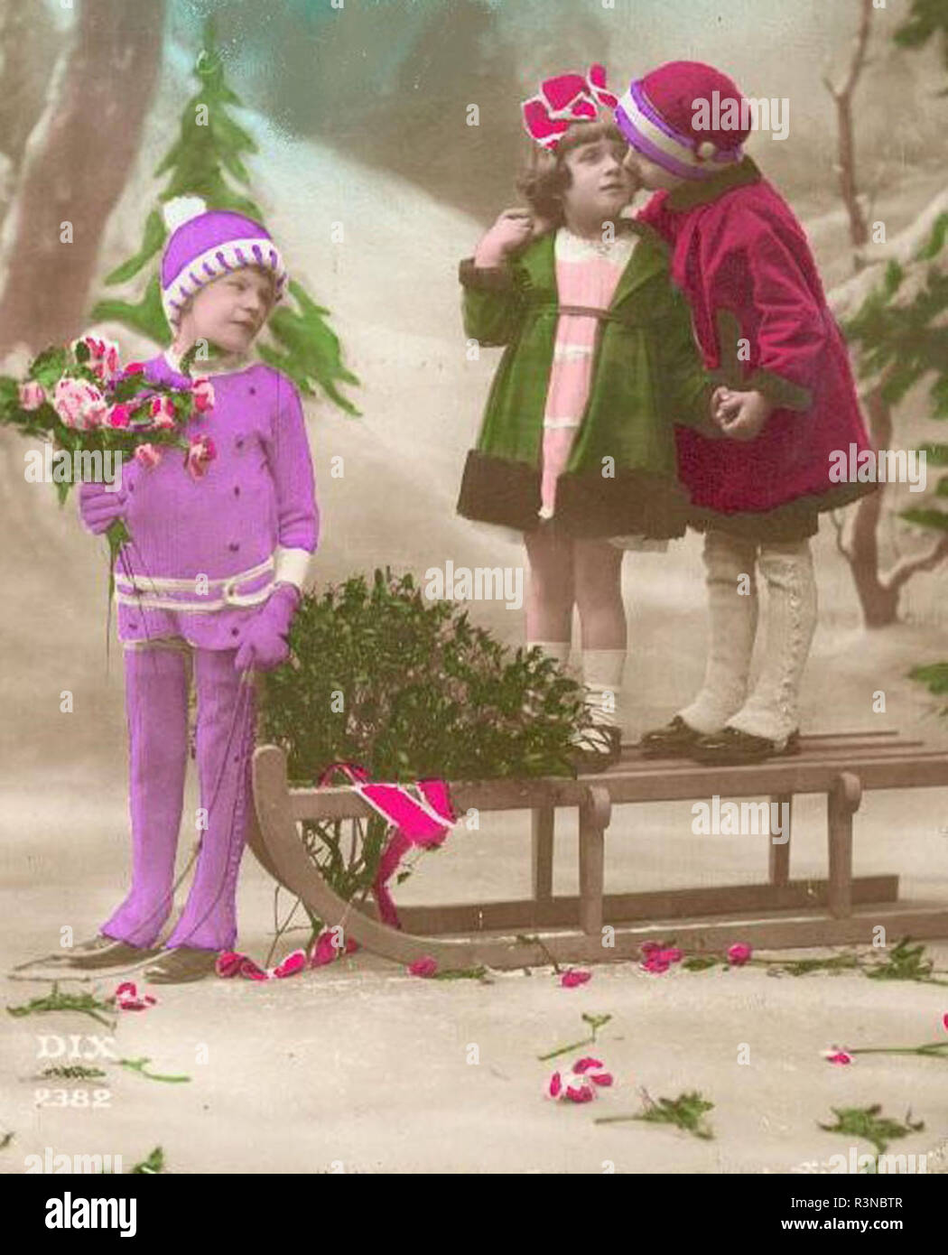 vintage classic Victorian image featuring children Stock Photo - Alamy
