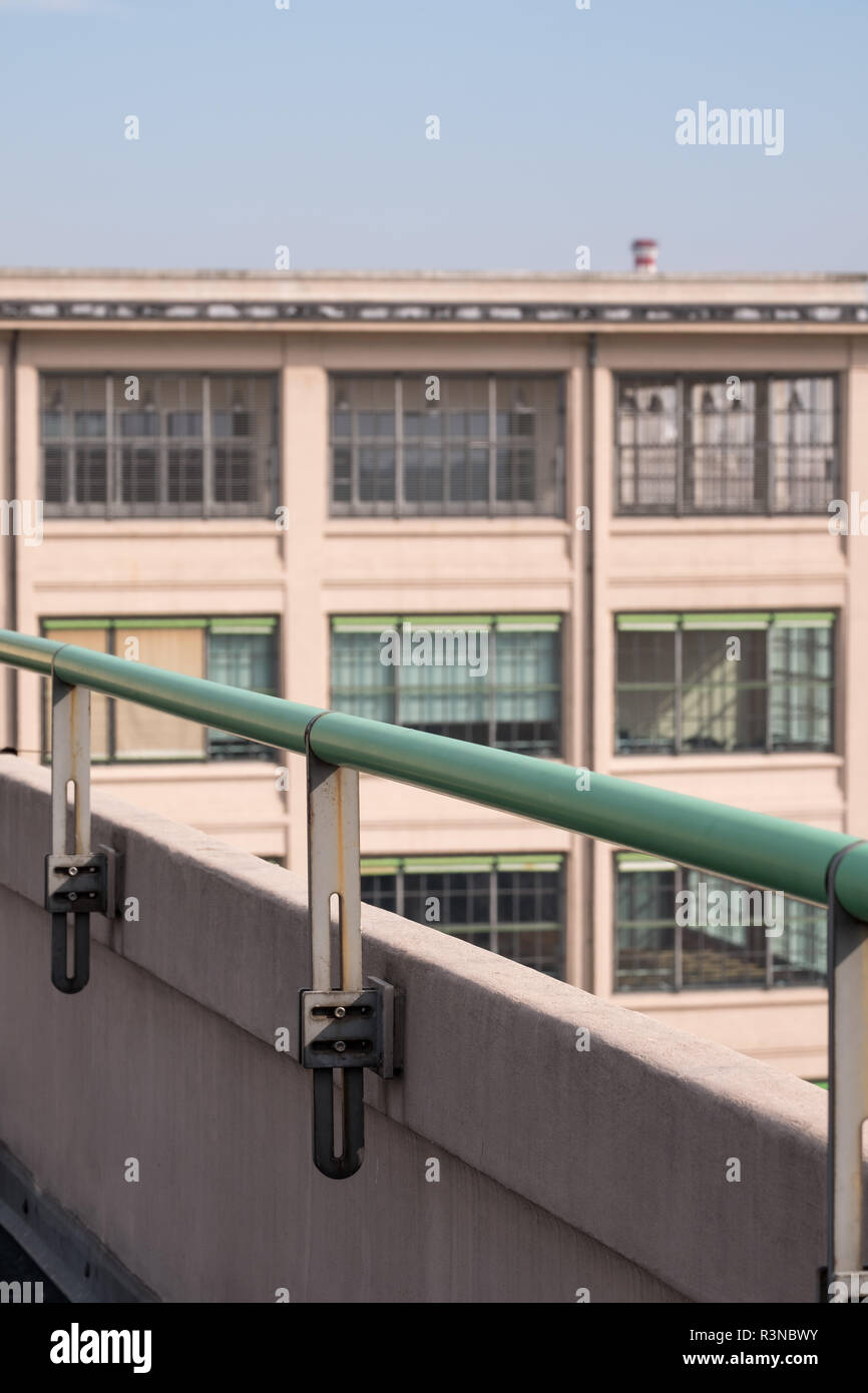 View from the old Fiat Factory in Turin Italy, built in 1920s ...
