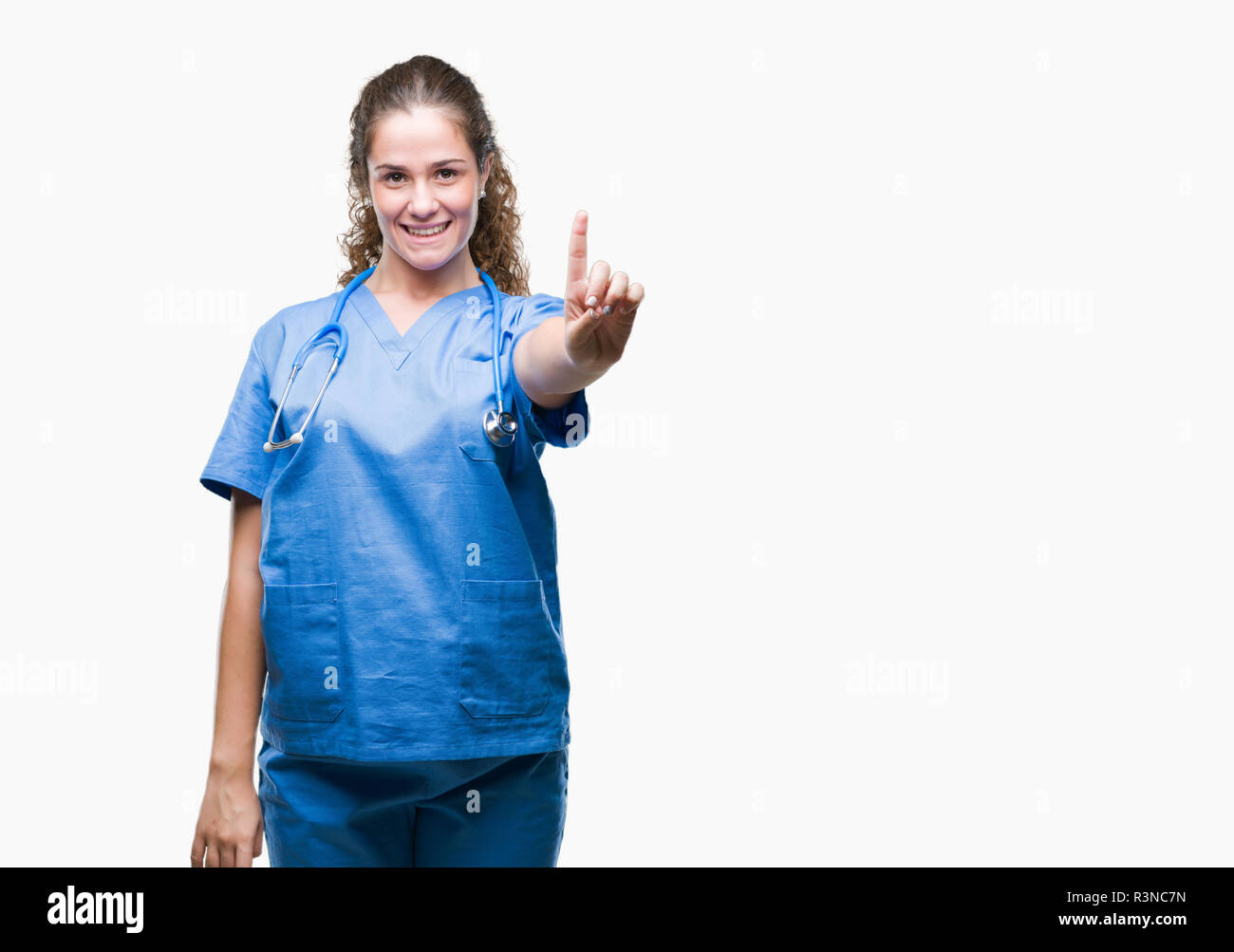 Finger pointing at nurse Cut Out Stock Images & Pictures - Alamy