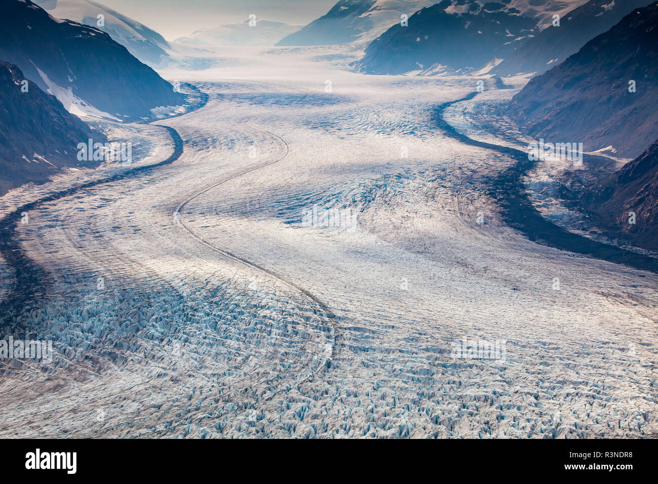 Canada, British Columbia, Stewart. Salmon Glacier patterns Stock Photo ...