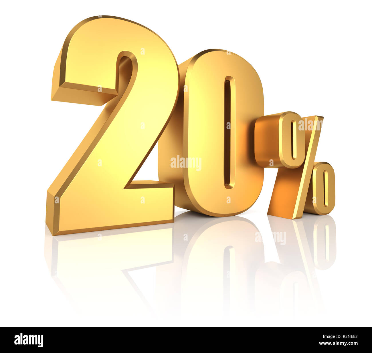 3d gold number twenty hi-res stock photography and images - Alamy