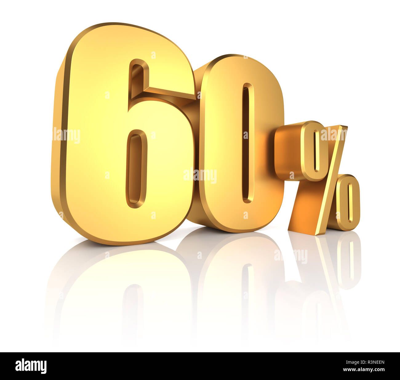 3d number 60 gold hi-res stock photography and images - Alamy