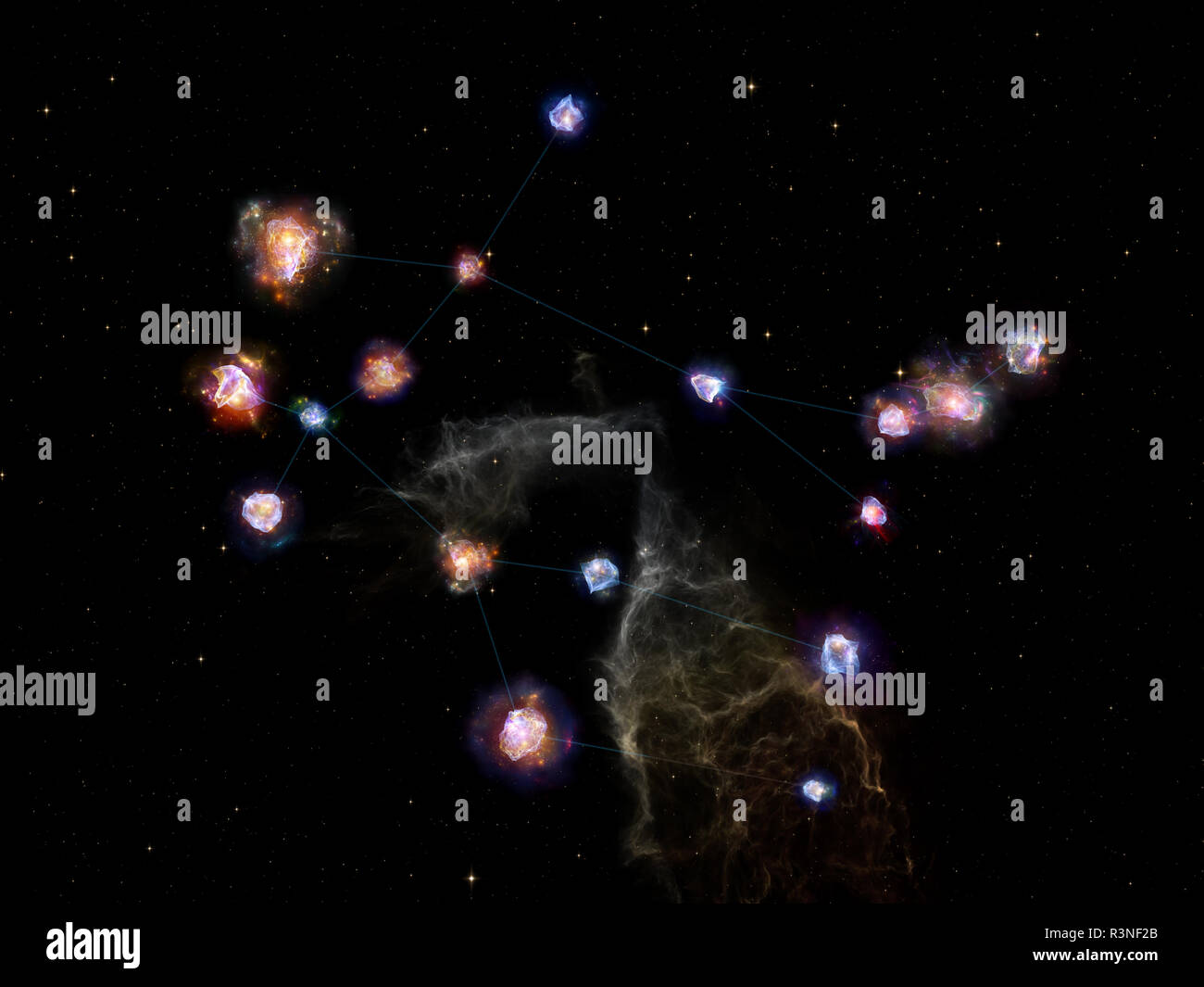 Castor and pollux constellation hi-res stock photography and images - Alamy