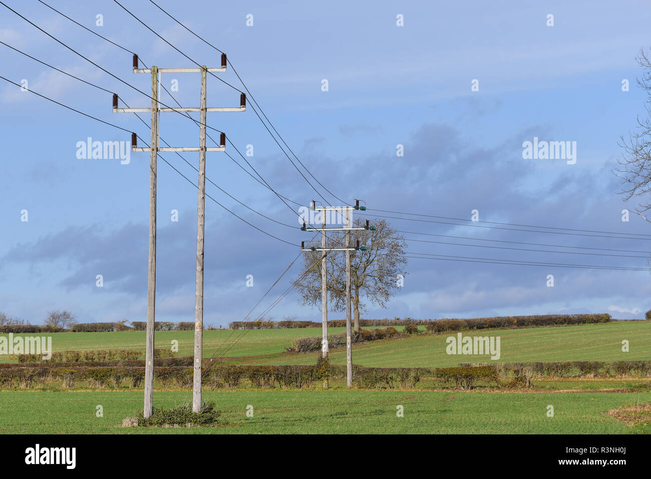 Wooden pylon pylons hi-res stock photography and images - Alamy