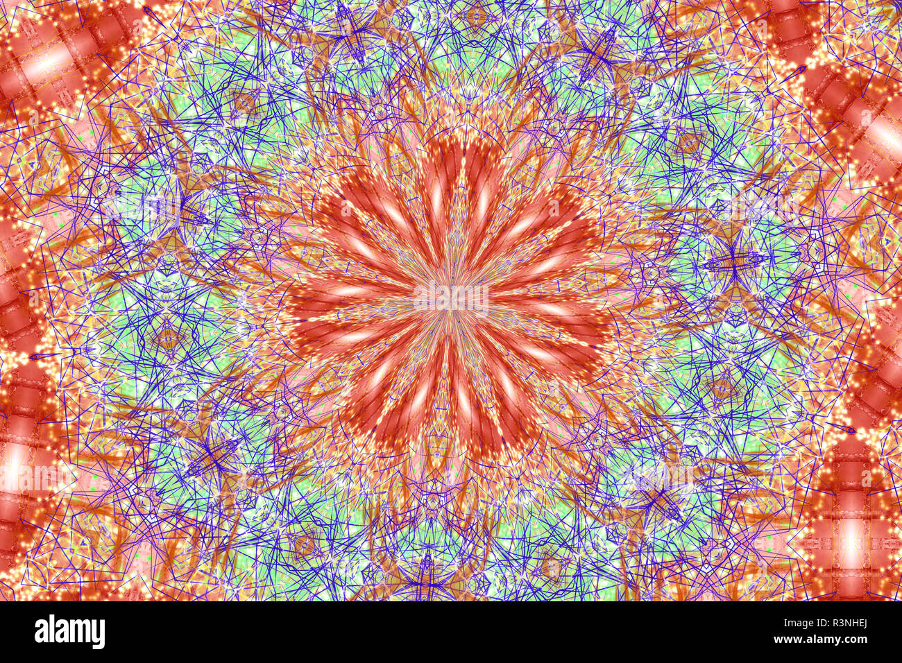 Colorful Kaleidoscope Background Pattern Illustration Stock Photo - Alamy