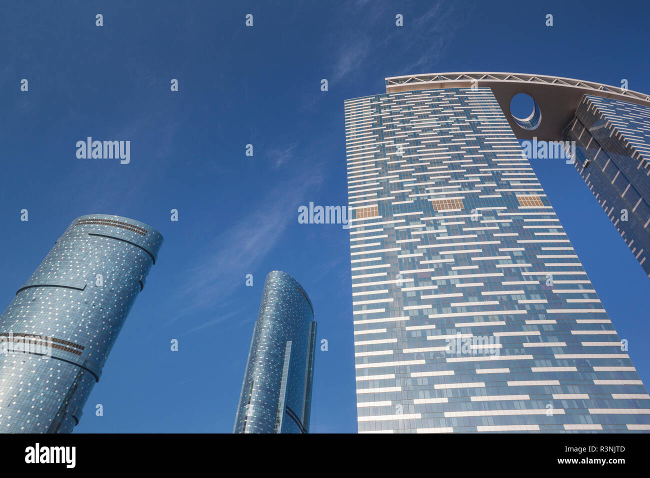 UAE, Abu Dhabi. Al Reem Island, new development area, Gate Towers Stock ...