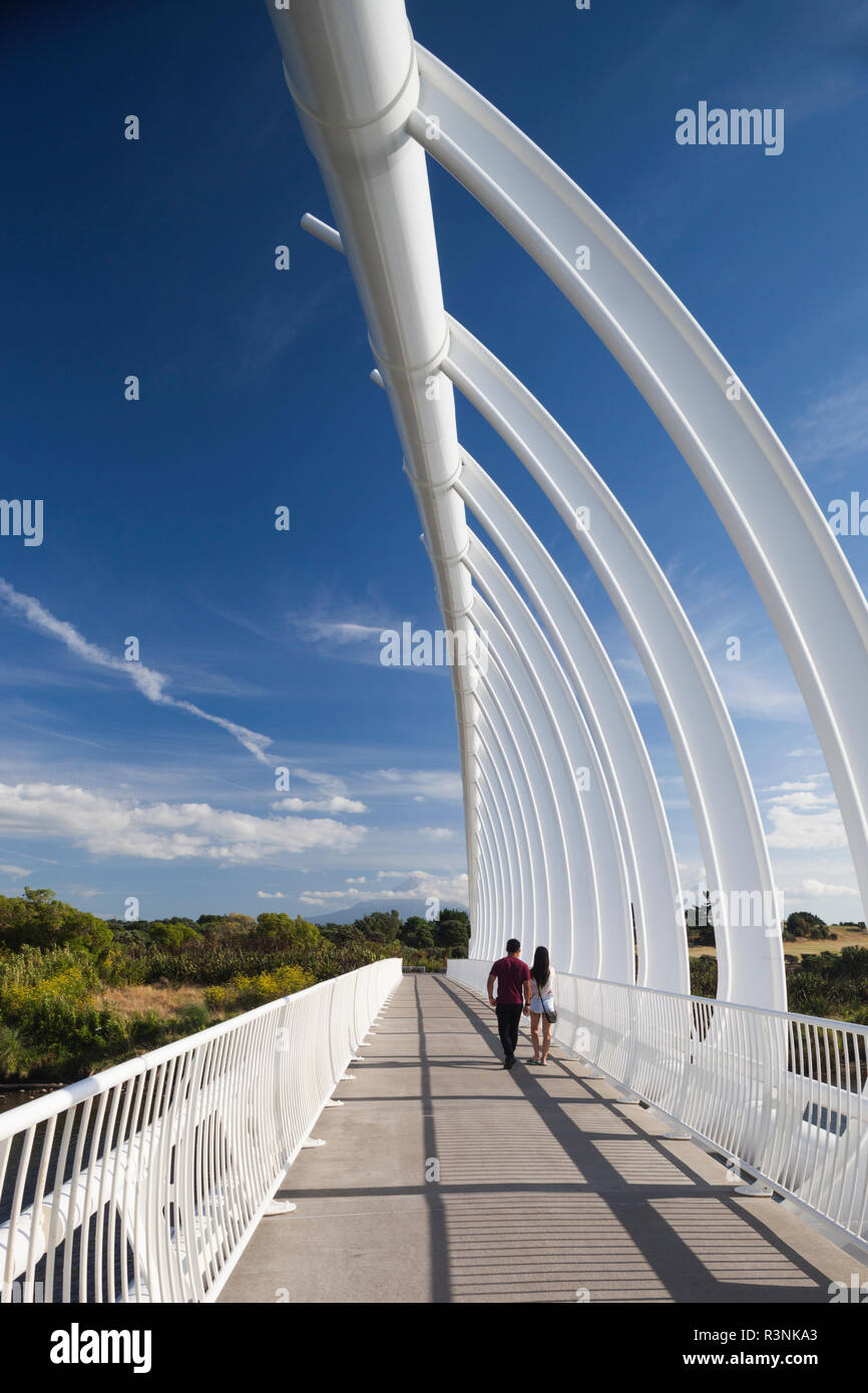 New Zealand, North Island, New Plymouth. Te Rewa Rewa Bridge Stock ...