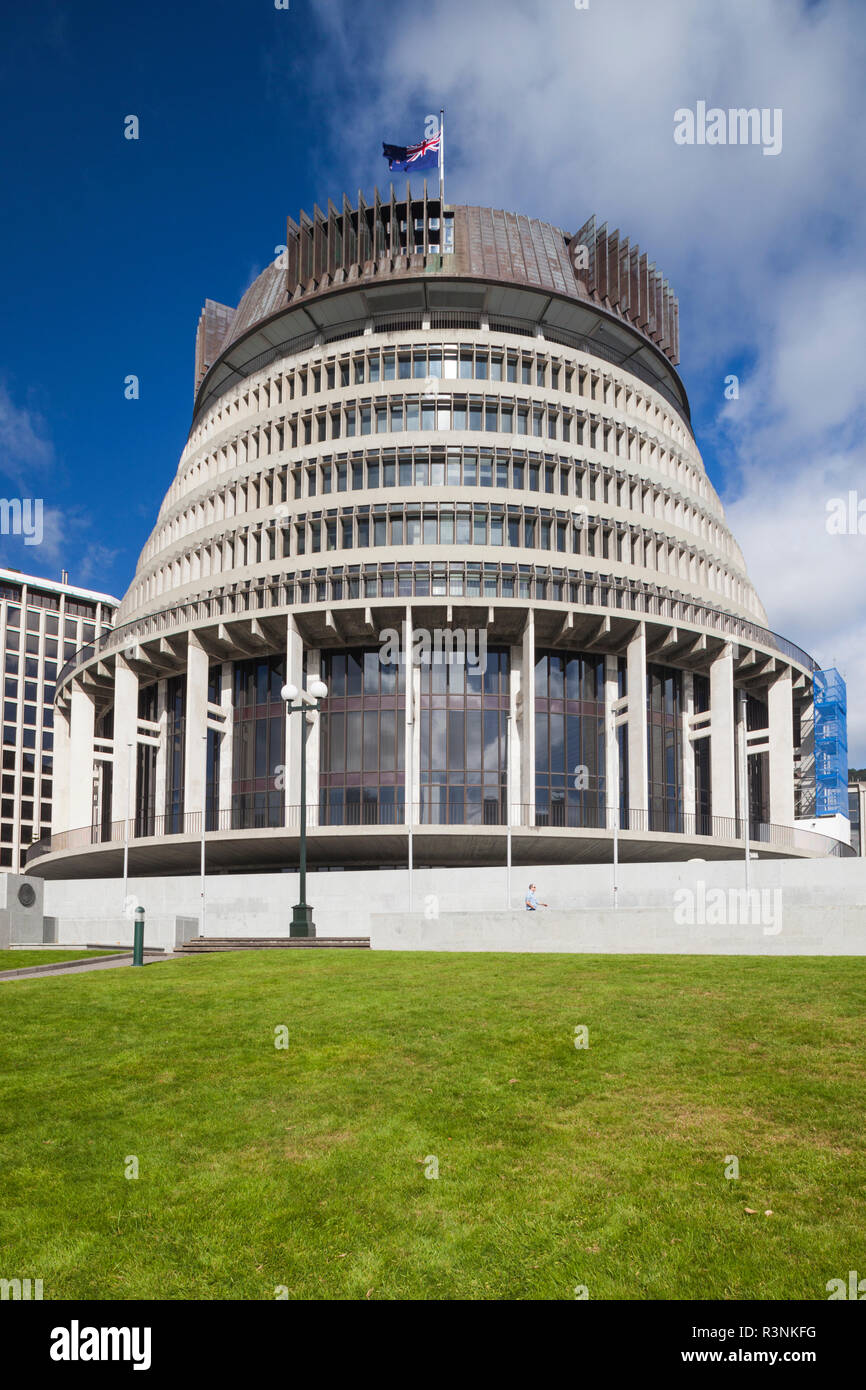 New Zealand, North Island, Wellington. The Beehive, Executive Wing of ...