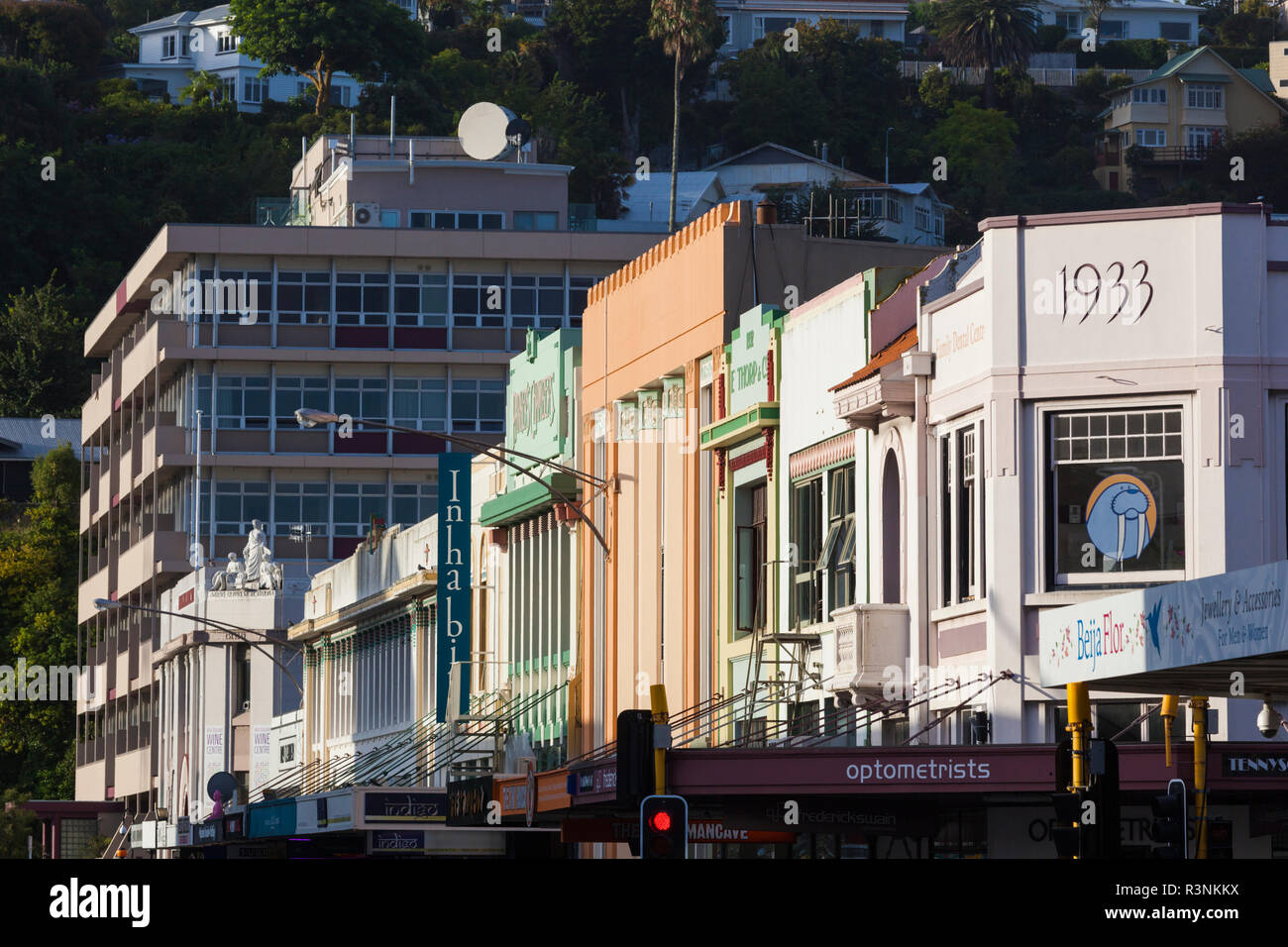 New Zealand, Hawkes Bay, Napier. Art-deco architecture Stock Photo - Alamy