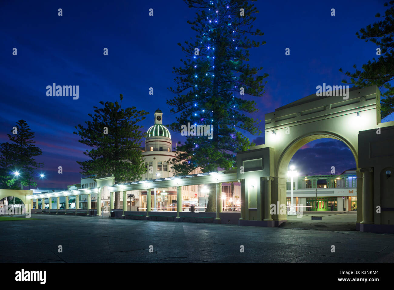 New Zealand, Hawkes Bay, Napier. Art-deco architecture, the T and G ...