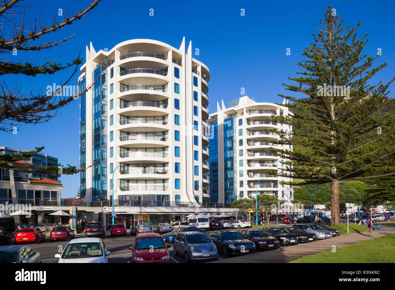 New Zealand, North Island, Mt. Manganui. The Mount Main Beach ...