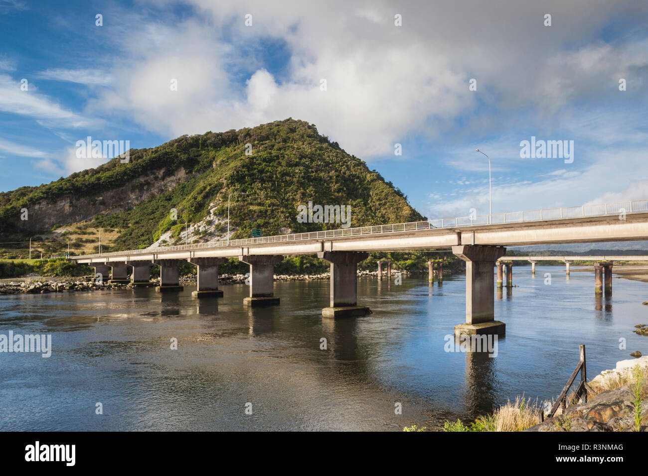 New Zealand, South Island, West Coast, Greymouth, Cobden Bridge Stock ...