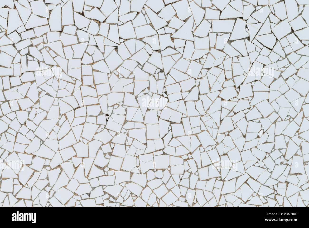 White broken tiles wall texture Stock Photo - Alamy