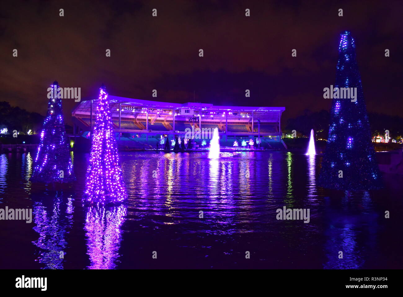 Orlando, Florida. November 17, 2018. Colorful Stadium and Illuminated ...