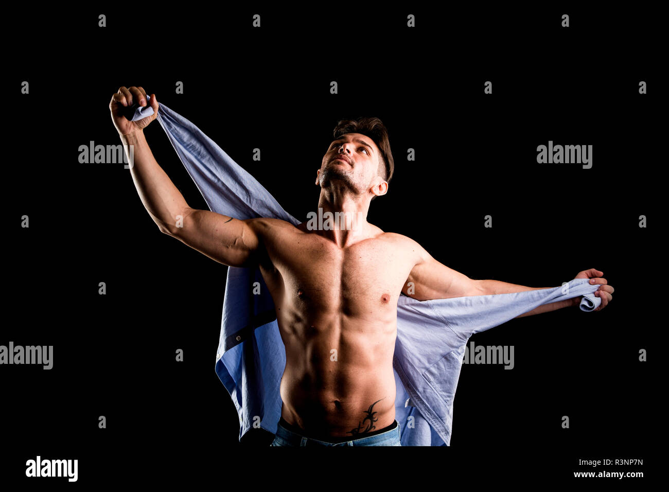 Man pecs muscles hi-res stock photography and images - Alamy