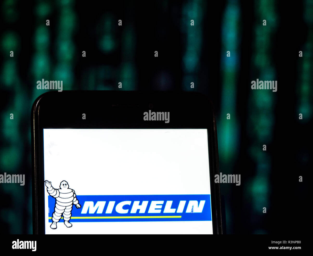 Michelin Manufacturing company logo seen displayed on smart phone Stock ...