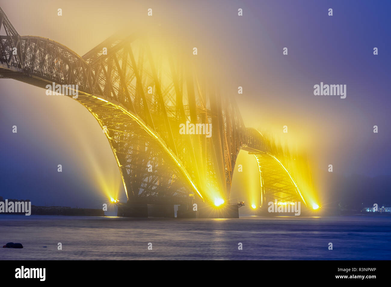 Forth Bridge over Firth of Forth near Queensferry in Scotland Stock ...