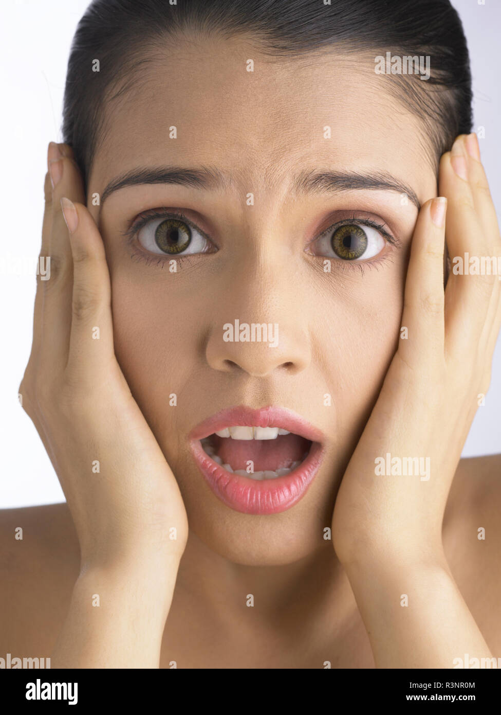WOMAN SHOWING A RANGE OF EMOTIONS LIKE JOY, PEACE, FEAR, ANXIETY, HAPPY ...