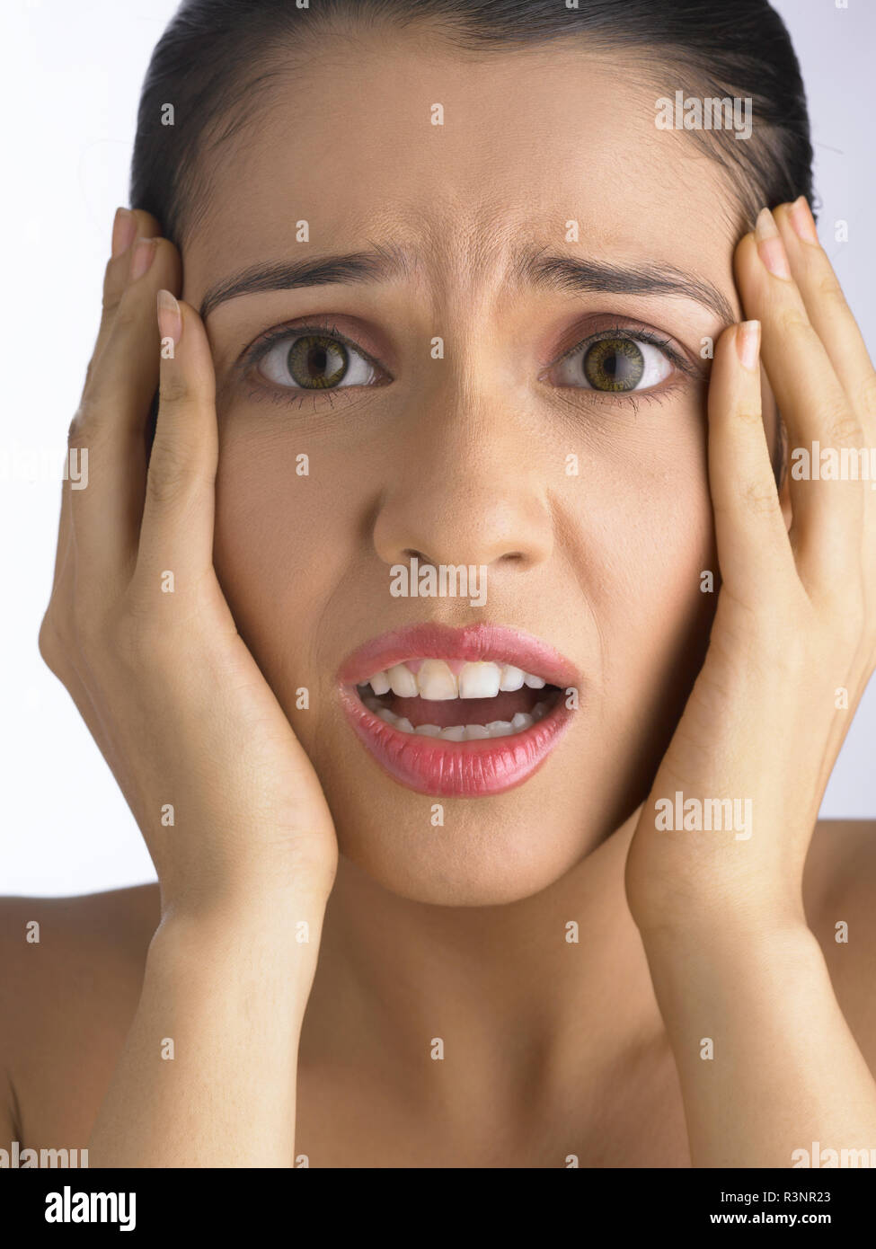 WOMAN SHOWING A RANGE OF EMOTIONS LIKE JOY, PEACE, FEAR, ANXIETY, HAPPY ...
