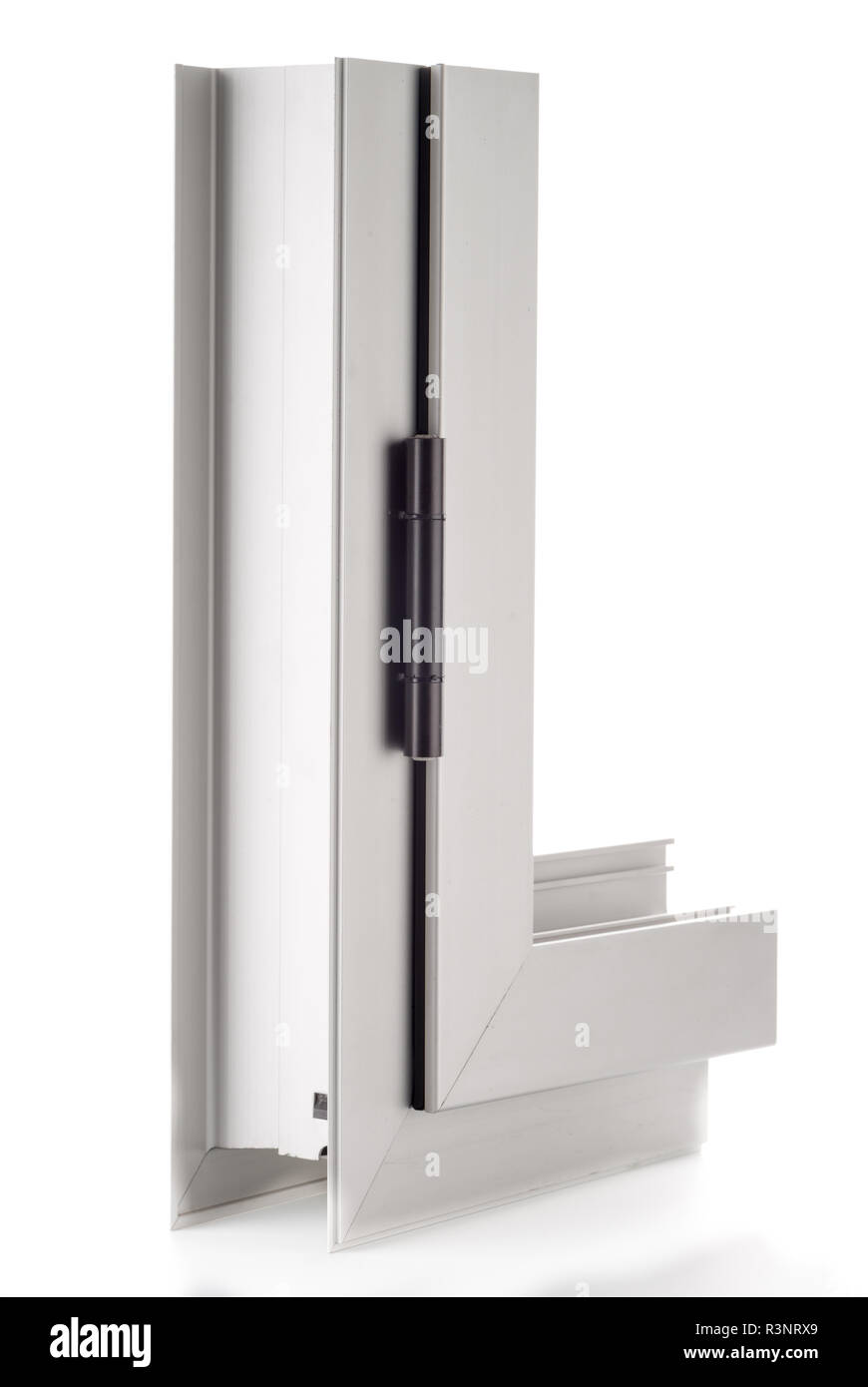 Aluminium window sample isolated on white background Stock Photo - Alamy