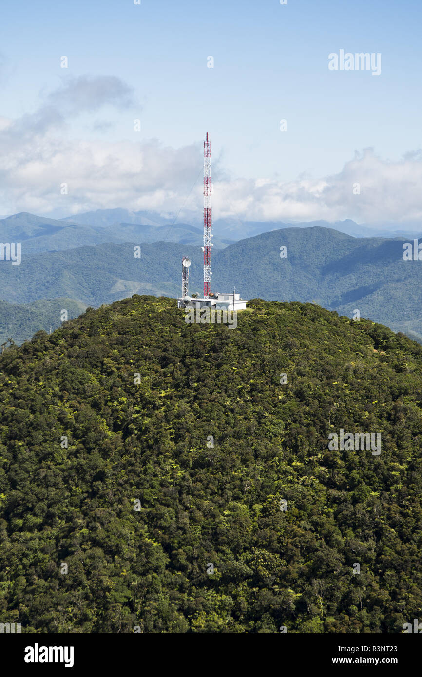 Communication Antenna at the top of Mont Aoupinie. Reserve of the ...