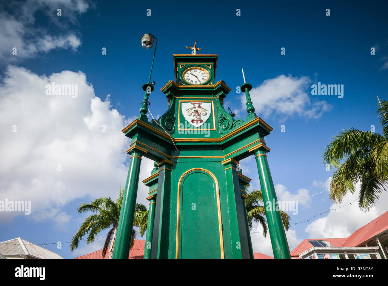 St. Kitts and Nevis, St. Kitts. Basseterre, The Circus clock tower ...