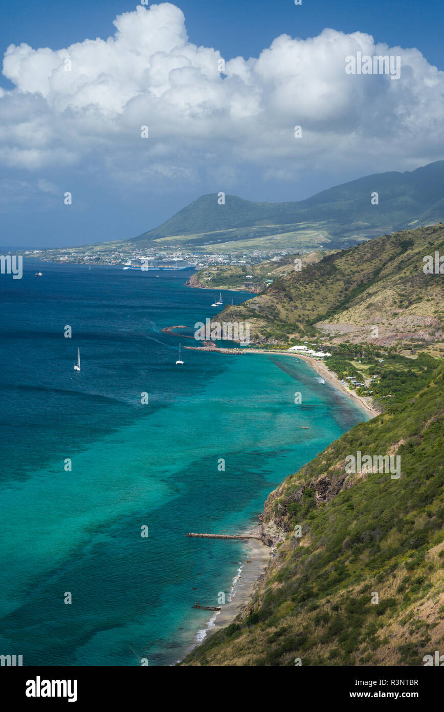 St. Kitts and Nevis, St. Kitts. South Peninsula, Friars Bay Stock Photo ...