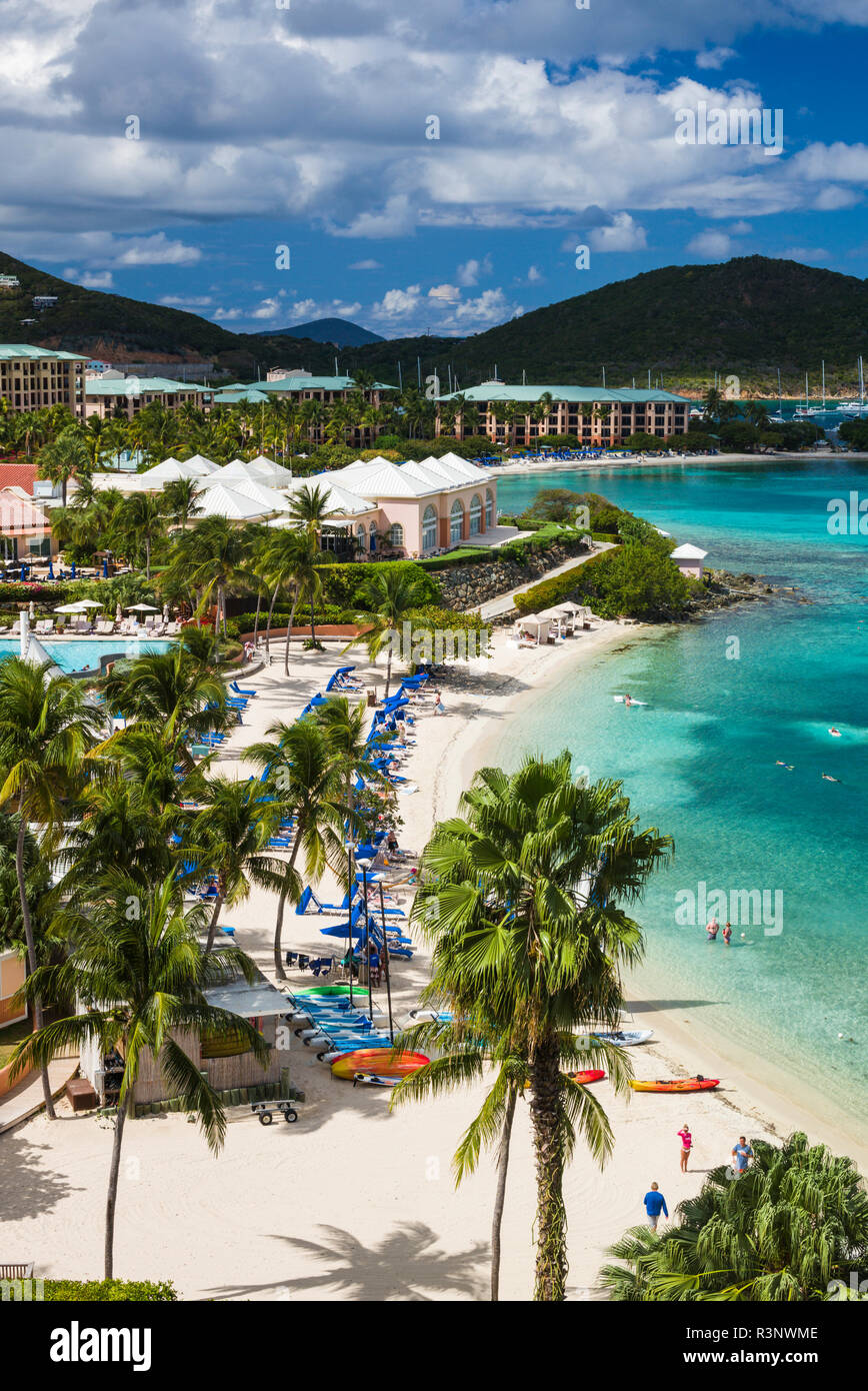 U.S. Virgin Islands, St. Thomas. Great Bay, The Ritz-Carlton, beach ...