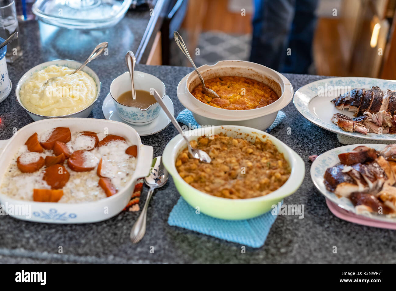 the serve yourself Thanksgiving dinner is now ready Stock Photo - Alamy